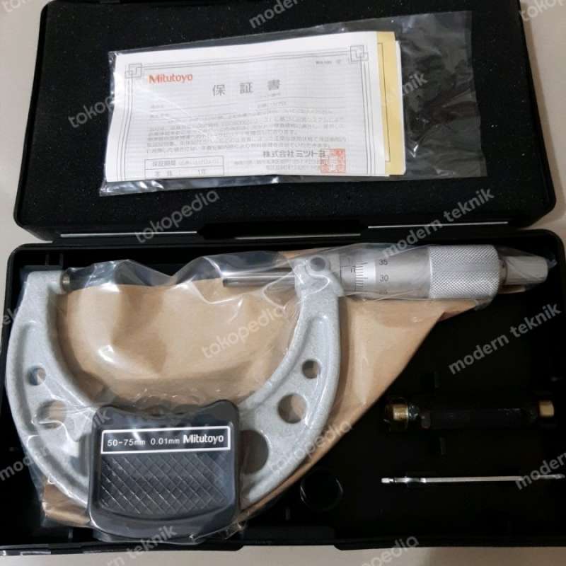 Promo Outside Micrometer 50 75 Mm 103-139-10 Mikrometer Mitutoyo Diskon ...