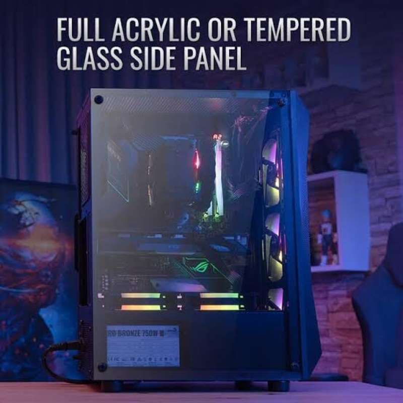 Promo Aerocool Falcon FRGB I ARGB - Mesh Design Mid-Tower ATX Gaming ...