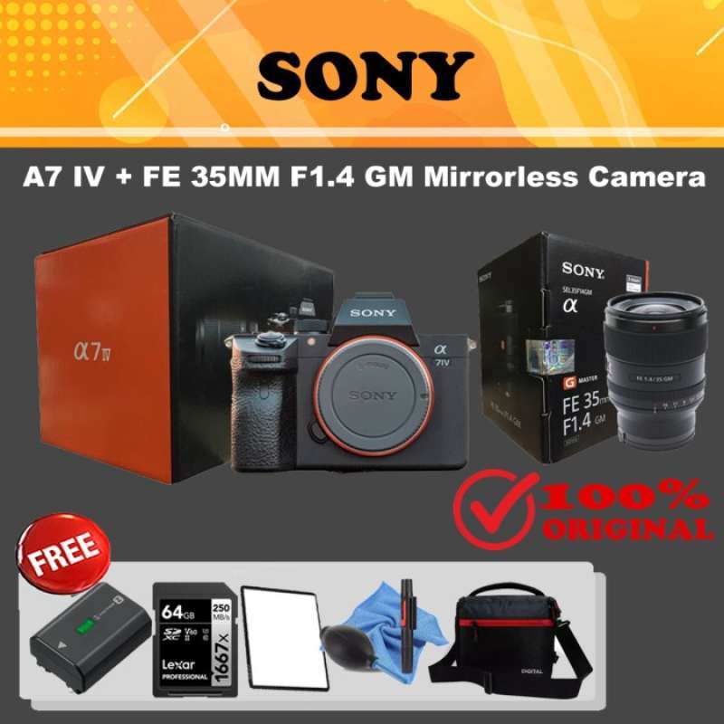 Promo Sony Alpha A7IV - A7 IV + FE 35MM F1.4 GM - A7M4 Mirrorless Original Diskon 17% di Seller ...