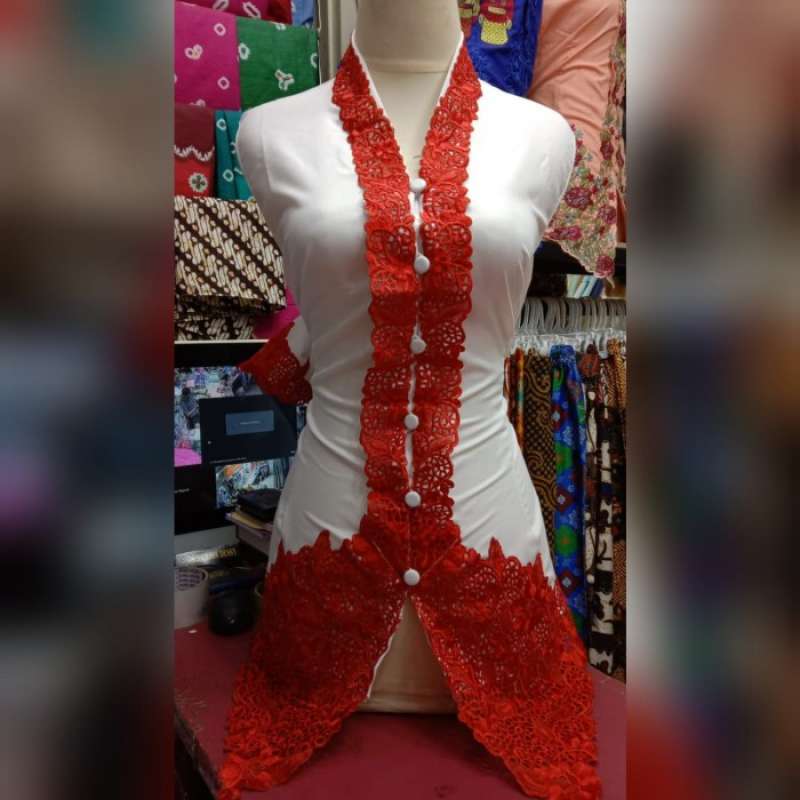 Promo Atasan kebaya encim warna merah putih/kebaya seragam acara 17 ... Promo Atasan kebaya encim warna merah putih/kebaya seragam acara 17 ...
