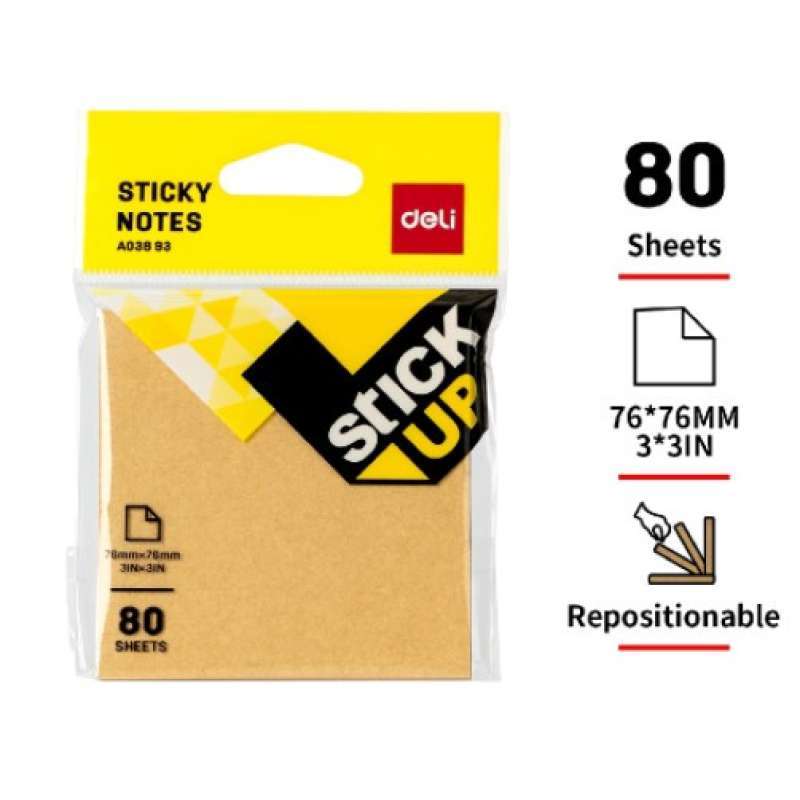 Jual Deli Memo Tempel Medium Sticky Notes 100 Lembar/pad Kertas Tulis ...