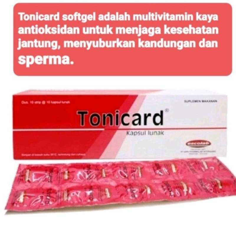 Promo Tonicard Softgel Per Strip Isi 10 Untuk Program Hamil Dan Jantung Diskon 10% Di Seller ...