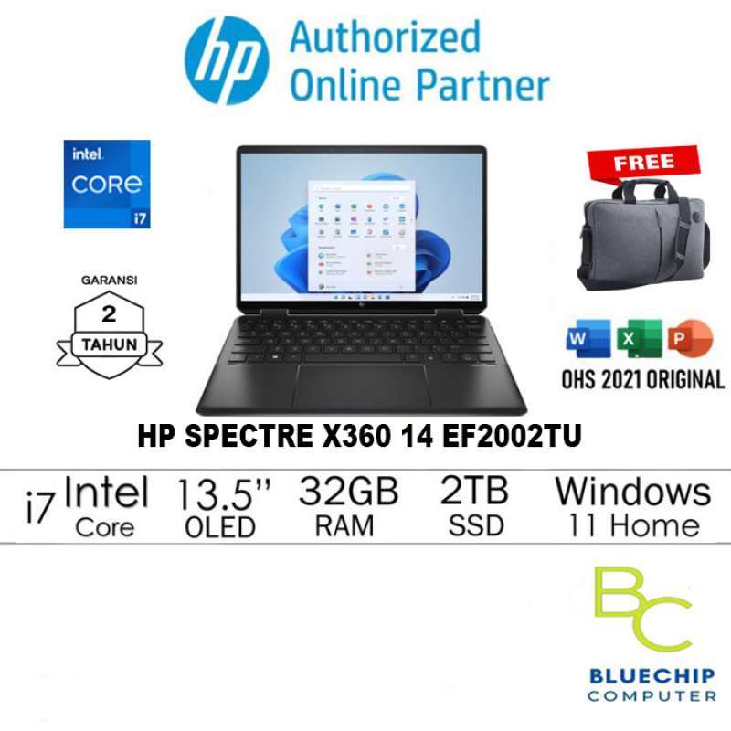 Promo Hp Spectre X360 14 Ef2002tu / Ef2000tu I7 1355u 32gb 2tbssd 13.5 ...