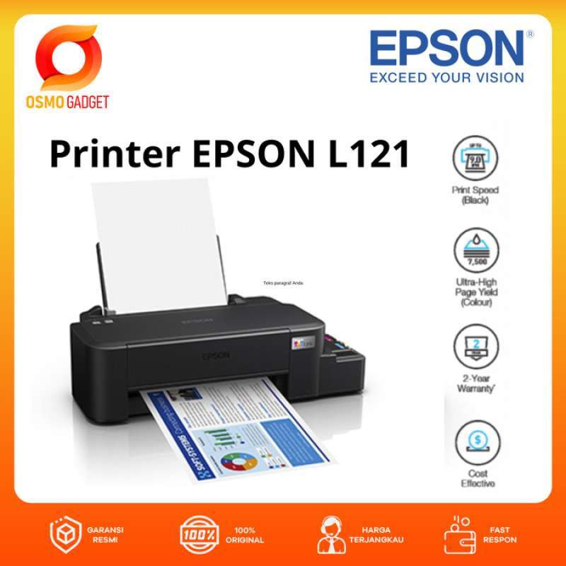 Promo Printer Epson L121 Pengganti Epson L120 Original Garansi Resmi 2 Tahun Diskon 23% Di ...