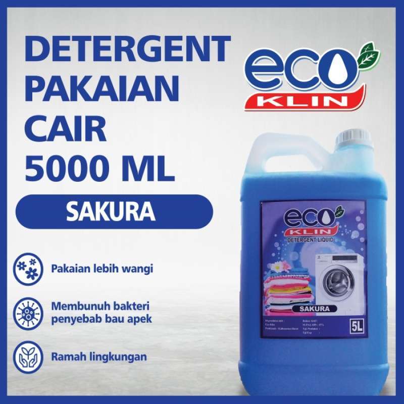 Jual Deterjen Cair 5 Liter Eco Klin Laundry Konsentrat Detergent Liquid di Seller Mom & Kid ...