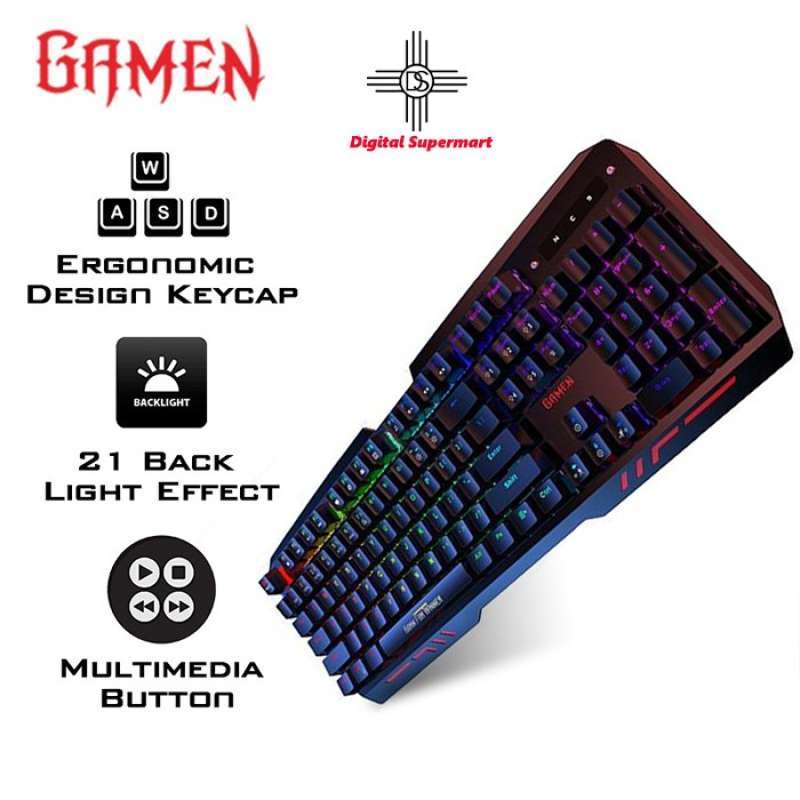 Promo Gamen Gaming Mechanical GAMEN Titan Gaming Keyboard Diskon 23% di ...