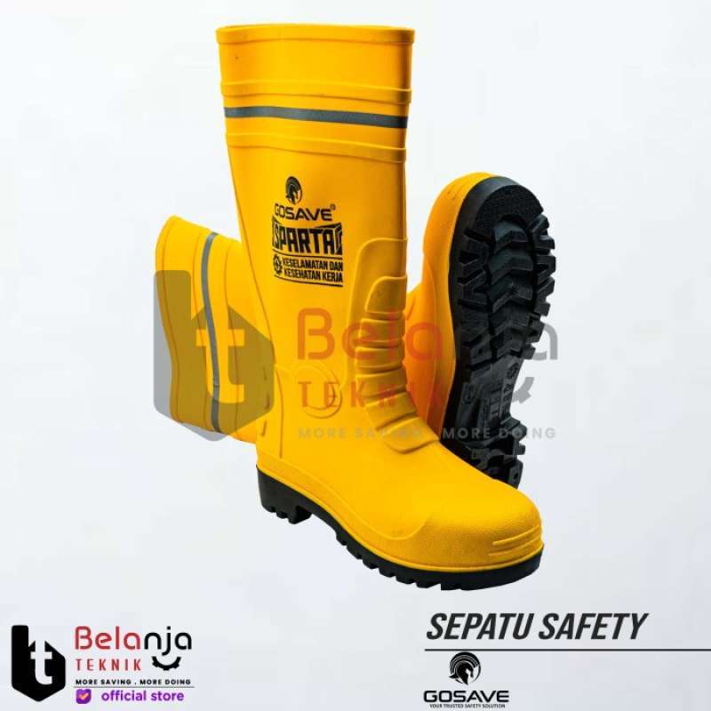 Jual Gosave Sepatu Boot Safety PVC Kuning Sepatu Boots Boot Karet ...