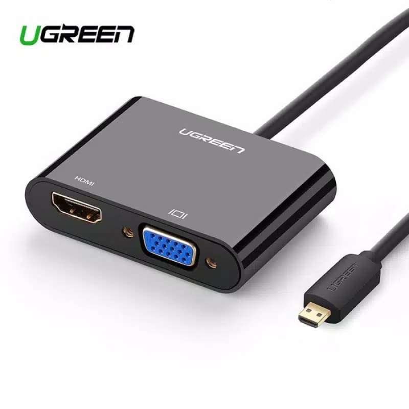 Promo Ugreen Micro Hdmi Active To Hdmi Vga Adapter Black-30355 Diskon ...