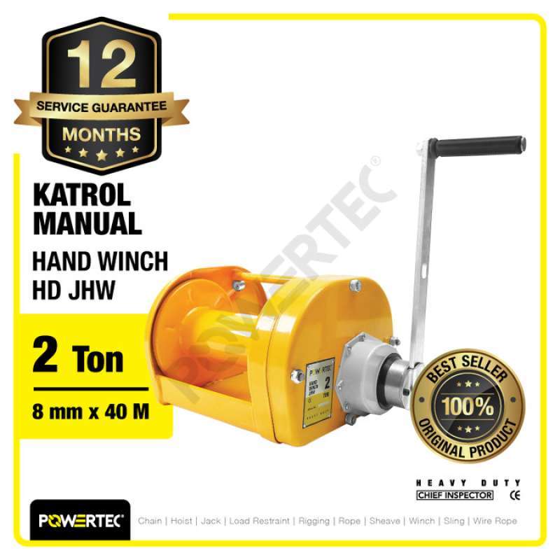 Promo Hand Winch / Boat Winch / Katrol Manual 2 Ton JHW HD POWERTEC ...