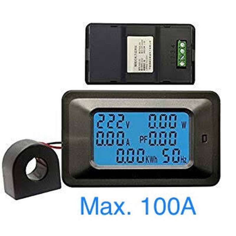 Promo 6 In 1 Alat Ukur Listrik 100a Power Monitor Ac 220v Meteran Kwh ...