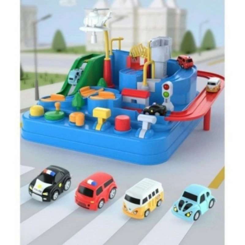 Promo Mainan Car Adventure Rail Track Mobil Rescue Parking Lot Brain ...