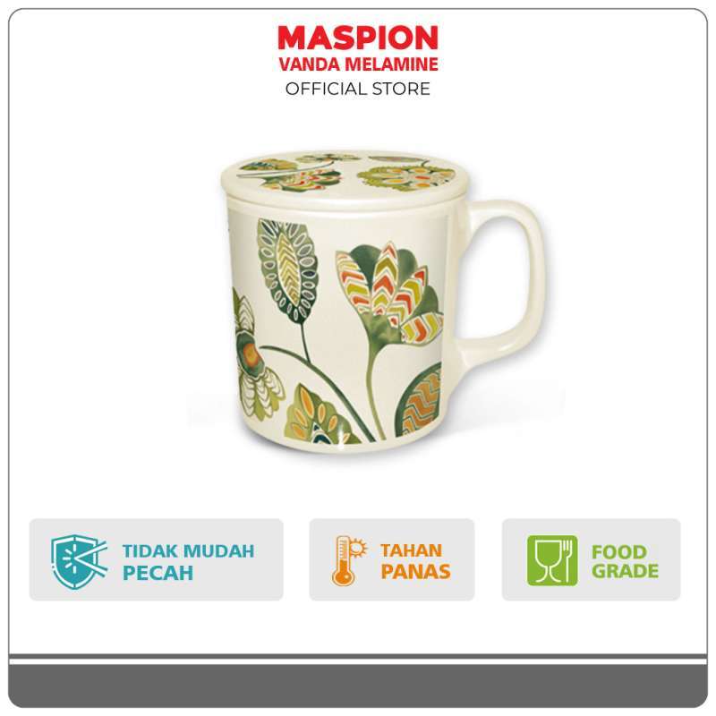 Promo Maspion Vanda Melamin Mug 3.5 Inhc + Tutup Diskon 5% Di Seller ...