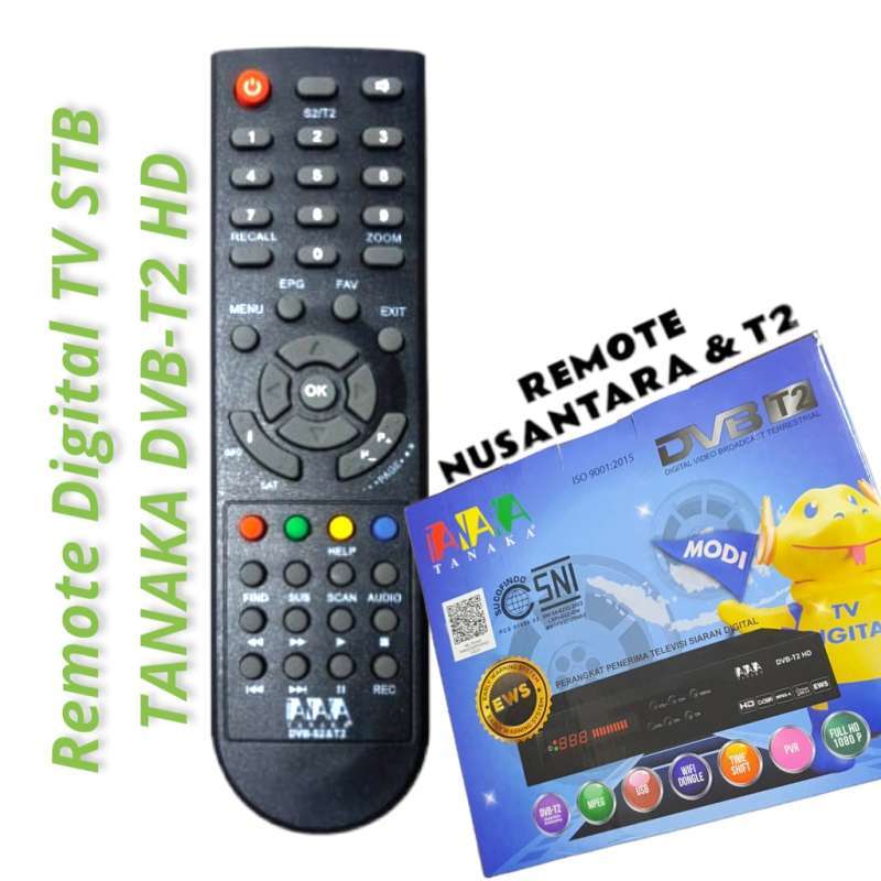 Promo Remot Digital Tv Set Top Box Tanaka T2 & Nusantara Remote ...