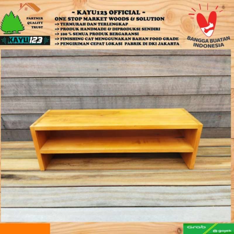 Jual Meja Monitor Kayu Minimalis Wooden Table Monitor Table Tv Stand ...