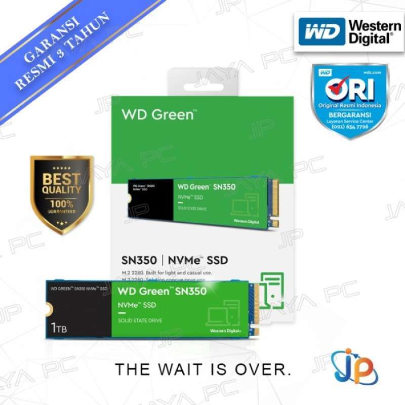 Promo WD Green SSD SN350 M.2 Pcie Gen3 Nvme 2280 1TB - WDC M2 1 TB ...