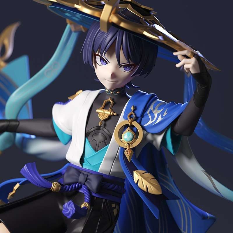 Jual Pre-sale Genshin Impact Figures 20cm Wanderer Figure Kawaii Anime ...