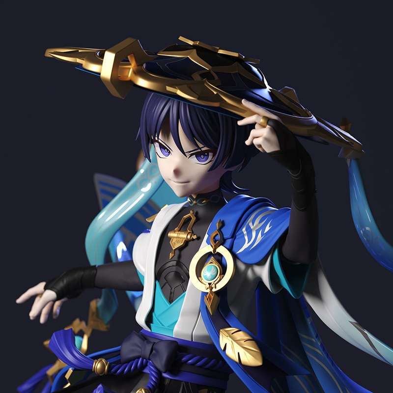 Jual Pre-sale Genshin Impact Figures 20cm Wanderer Figure Kawaii Anime ...