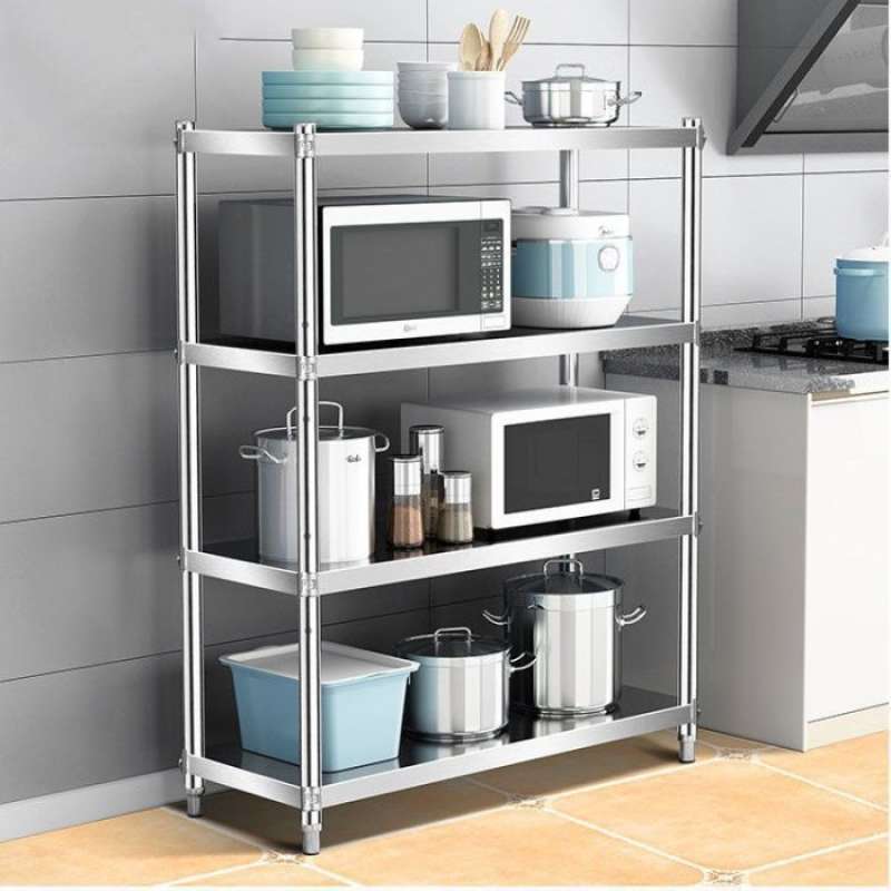 Jual Lemari Meja Dapur Besi Stainless Tingkat 4 Susun Rak Oven ...