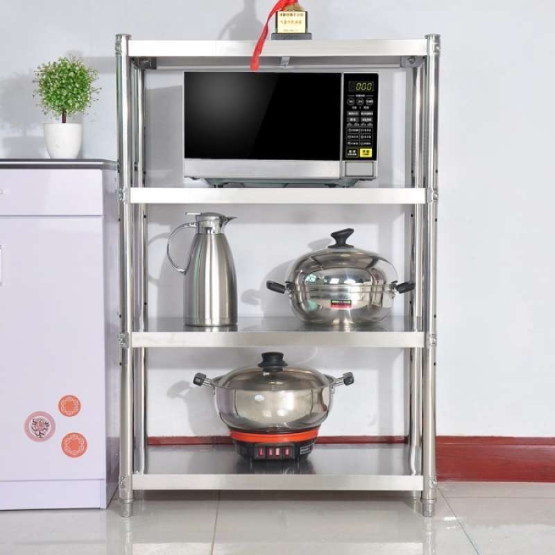 Jual Lemari Meja Dapur Besi Stainless Tingkat 4 Susun Rak Oven ...
