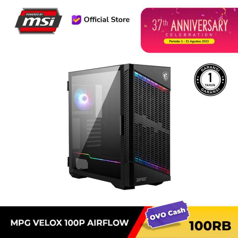 Promo Msi Mpg Velox 100P Airflow Chassis [Atx] Diskon 23% di Seller ...