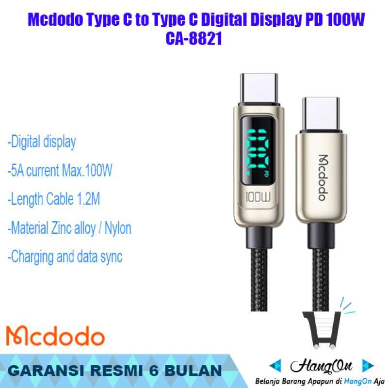 Promo Mcdodo CA-8821 Kabel Type C to Type C PD Fast Charging Digital ...