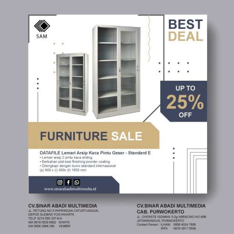 Jual Lemari Arsip Kaca Pintu Geser - Standard E [DATAFILE] di Seller SINAR ABADI MULTIMEDIA ...