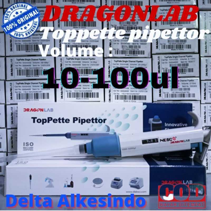 Jual Mikropipet Dragon Lab - Micropipette Dragonlab Variable 10-100 Ul ...