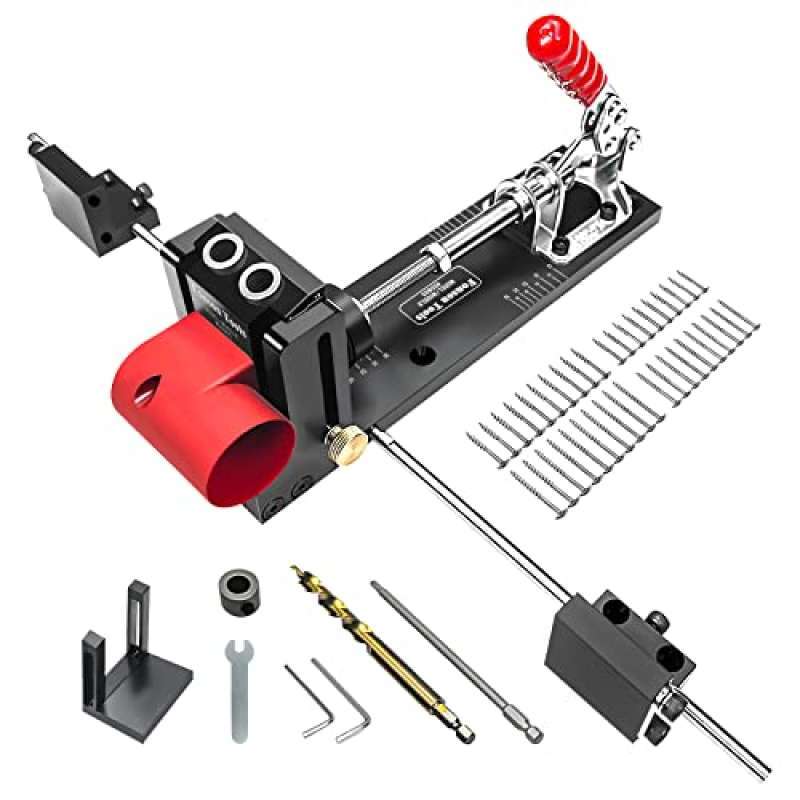 Jual JUYLTOOL Pocket Hole Jig Kit, Pocket Screw Jig Woodworking Tool ...