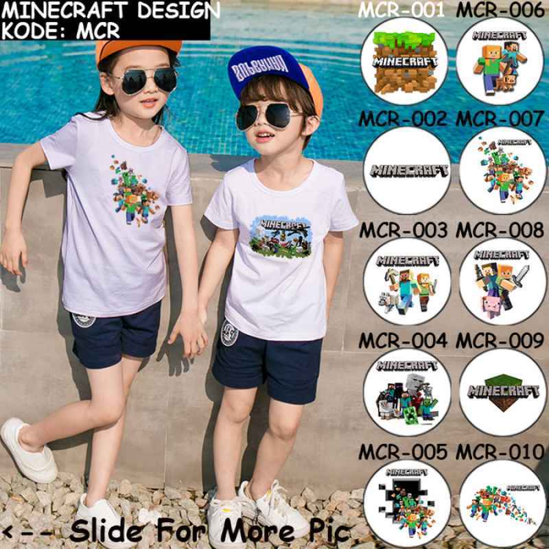 Jual [free Nama] Baju Minecraft [kode : Mcr] | Kaos Anak Dewasa ...