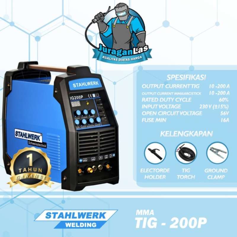 Jual Stahlwerk TIG-200P Mesin Las Argon DC TIG Pulse 200A di Seller Himaga Store - Kalibata ...