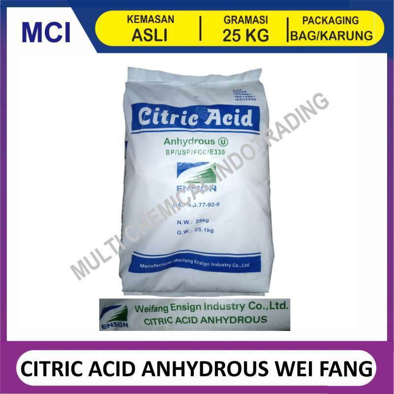 Jual Citric Acid Citrun Asam Sitrat Anhydrous Wei Fang - 1 Bag 25 Kg Di ...