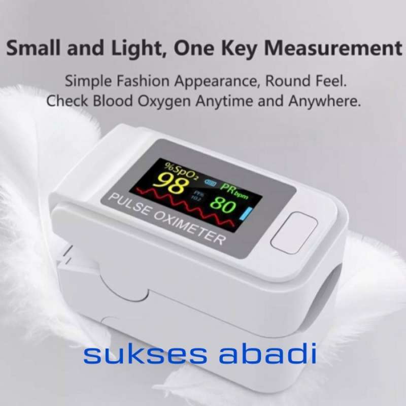 Promo Fingertip Oximeter Pulse Spo2 - Putih (plus Baterai) Diskon 23% Di Seller Super Self ...