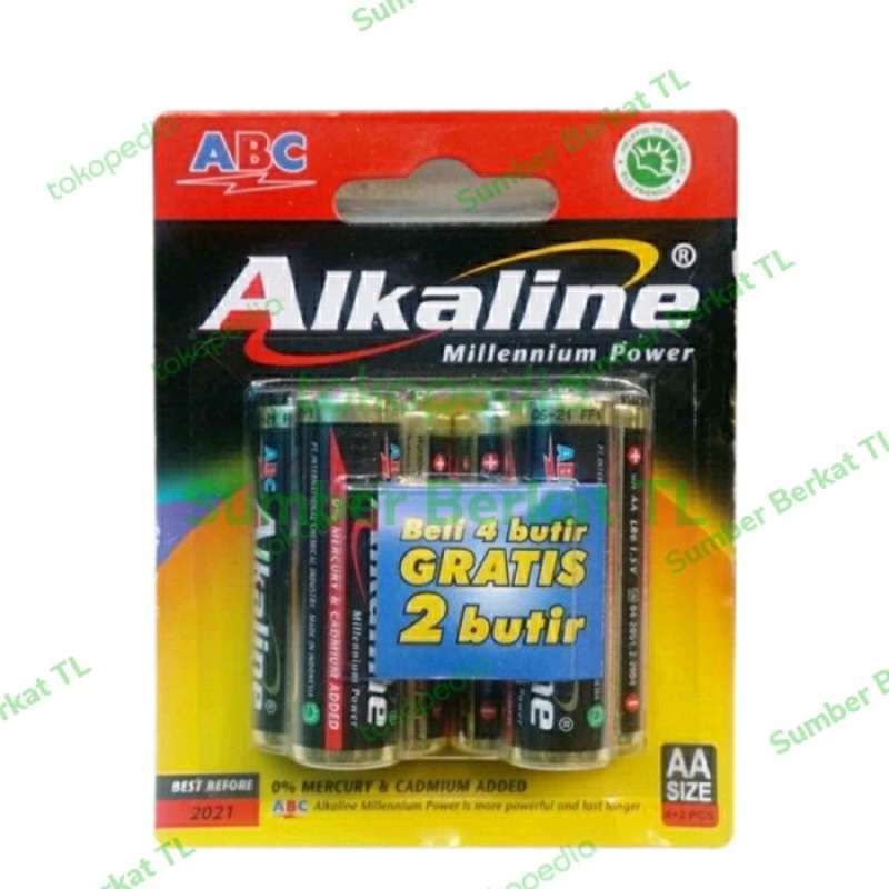 Jual Baterai ABC Alkaline AA 6 Pcs Batterai Battery batrey A2 Alkaline ...