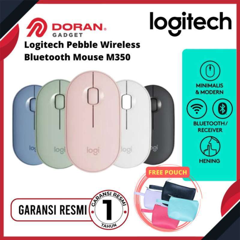 Promo Logitech M350 Pebble Mouse Wireless Bluetooth Diskon 17% di ...