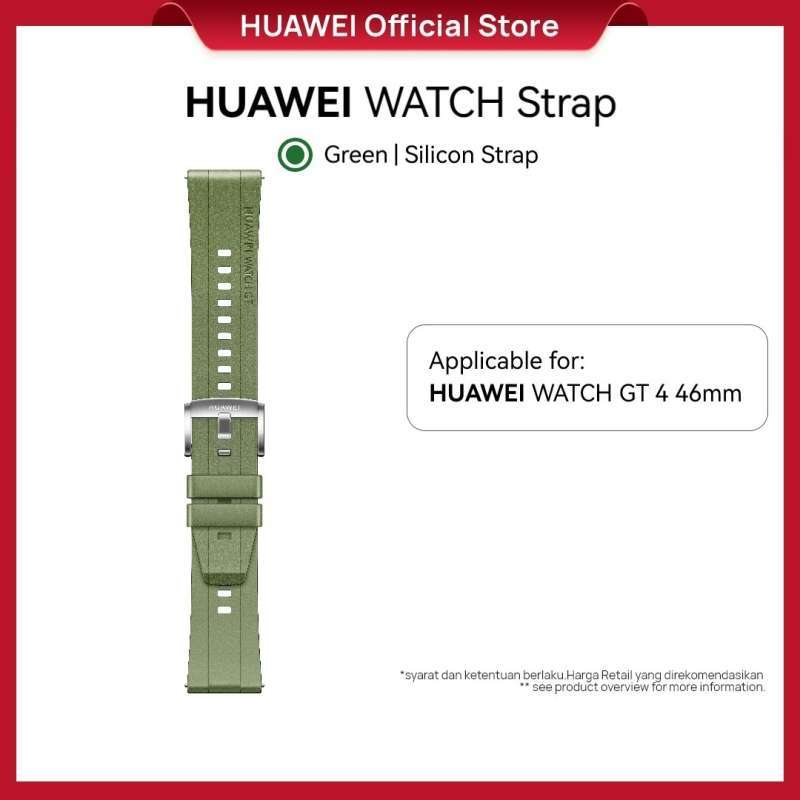 Promo HUAWEI WATCH GT 4 Strap - Green Silicon 46mm Diskon 25% di Seller ...