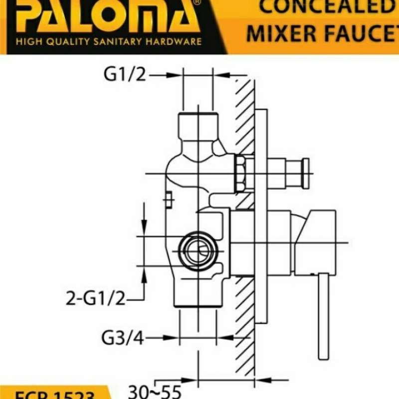 Jual Fcp 1523 P4 Way Stop Kran Tanam Dinding Paloma Di Seller Pinangsia ...