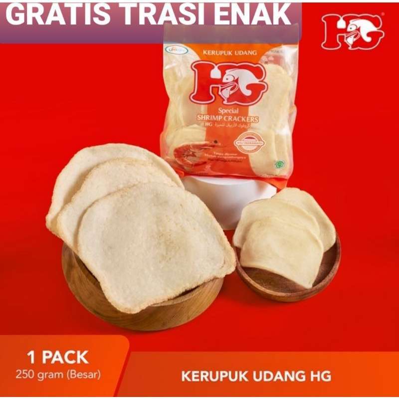 Jual Kerupuk Udang Besar Hg Food 250gram Krupuk 2 Gajah Kerupuk ...