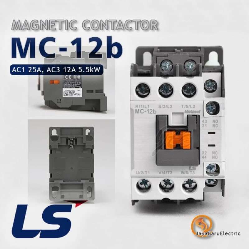 Jual Kontaktor / Contactor Ls Mc-12b Mc12b Mc12 110v 220v 380v Ac Coil ...