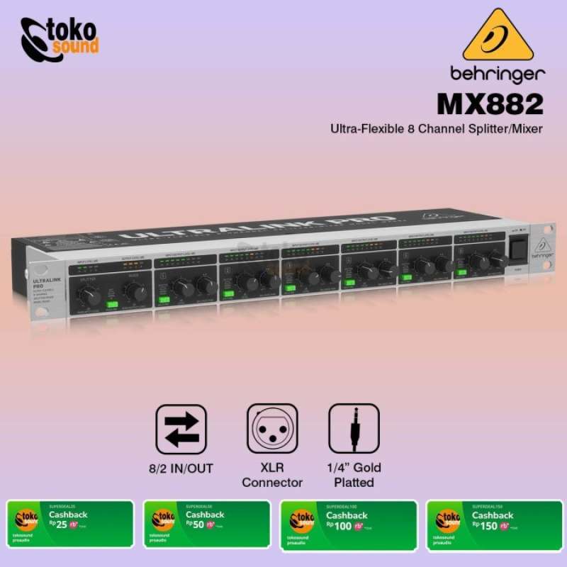 Promo Behringer Mx882 V2 Rackmount Mixer Splitter Diskon 23% Di Seller ...