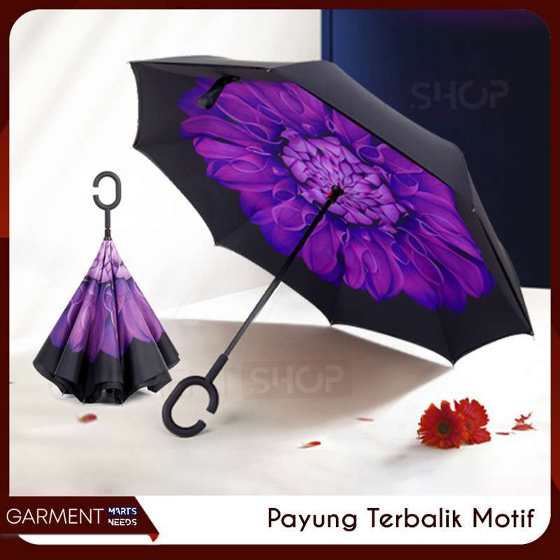 Promo Payung Terbalik Besar 2 Lapis Kain Gagang C Reverse Umbrella ...