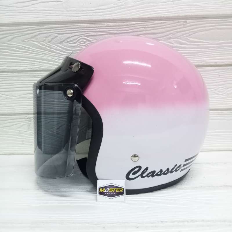 Jual Helm Bogo Gradasi / Helm Wanita Pria Dewasa Warna Terkini Retro ...