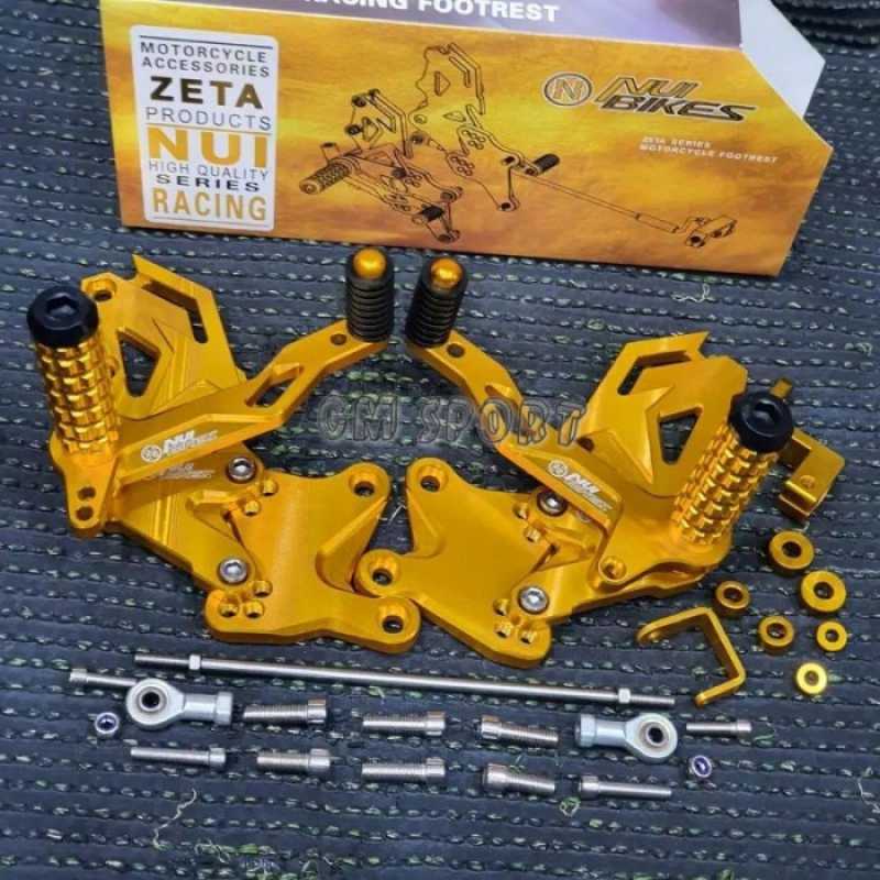 Jual Footstep Underbone Nui Zeta Sonic150 Cnc - Merah - Gold Multicolor ...
