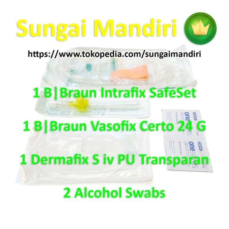 Promo Paket Infus Set Dewasa Braun, Intrafix Safeset, Vasofix Certo 24 ...