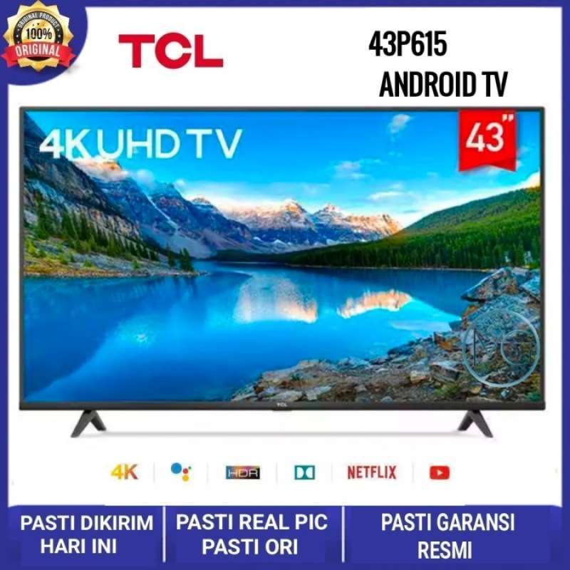 Promo LED TV 43inch 43P615 Smart Android UHD 4K Garansi Resmi Diskon 23% di Seller PT. Wakasa ...