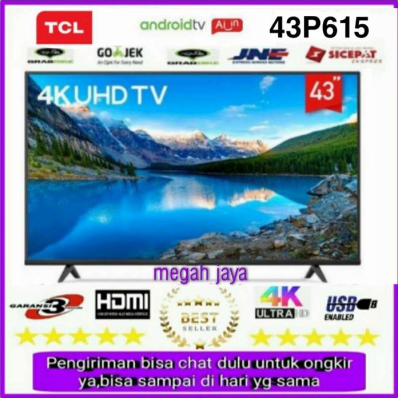 Promo LED TV 43inch 43P615 Smart Android UHD 4K Garansi Resmi Diskon 23% di Seller PT. Wakasa ...