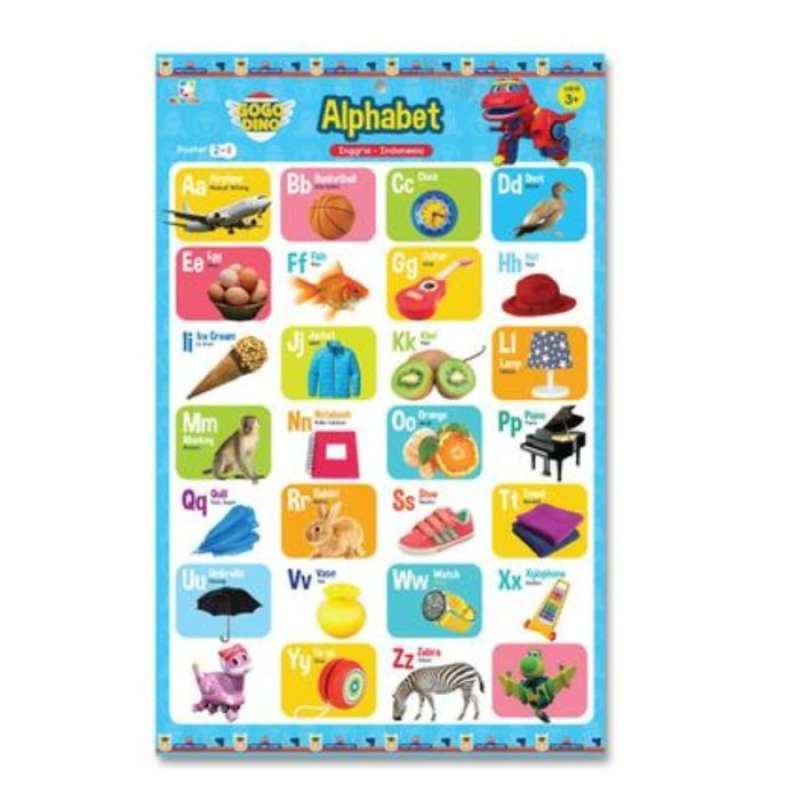 Jual Opredo Poster 2 In 1 Gogo Dino: Alphabet And Numbers Lotta ...