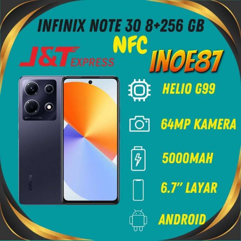Jual Infinix Note 30 8/256 Gb NFC Helio G99 Camera 64mp Garansi Resmi ...