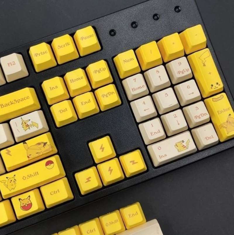 Promo Keycaps Pokemon Pikachu Pbt Dyesub For Mechanical - Gaming ...
