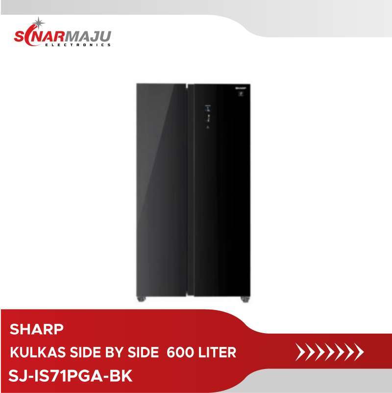 Jual Kulkas Side By Side Sharp 600 Liter Sj-is71pga-bk Di Seller Sinarmaju Official Store ...