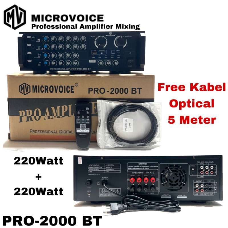 Jual Amplifier Karaoke Microvoice Pro 2000 Bt Original With Optical ...